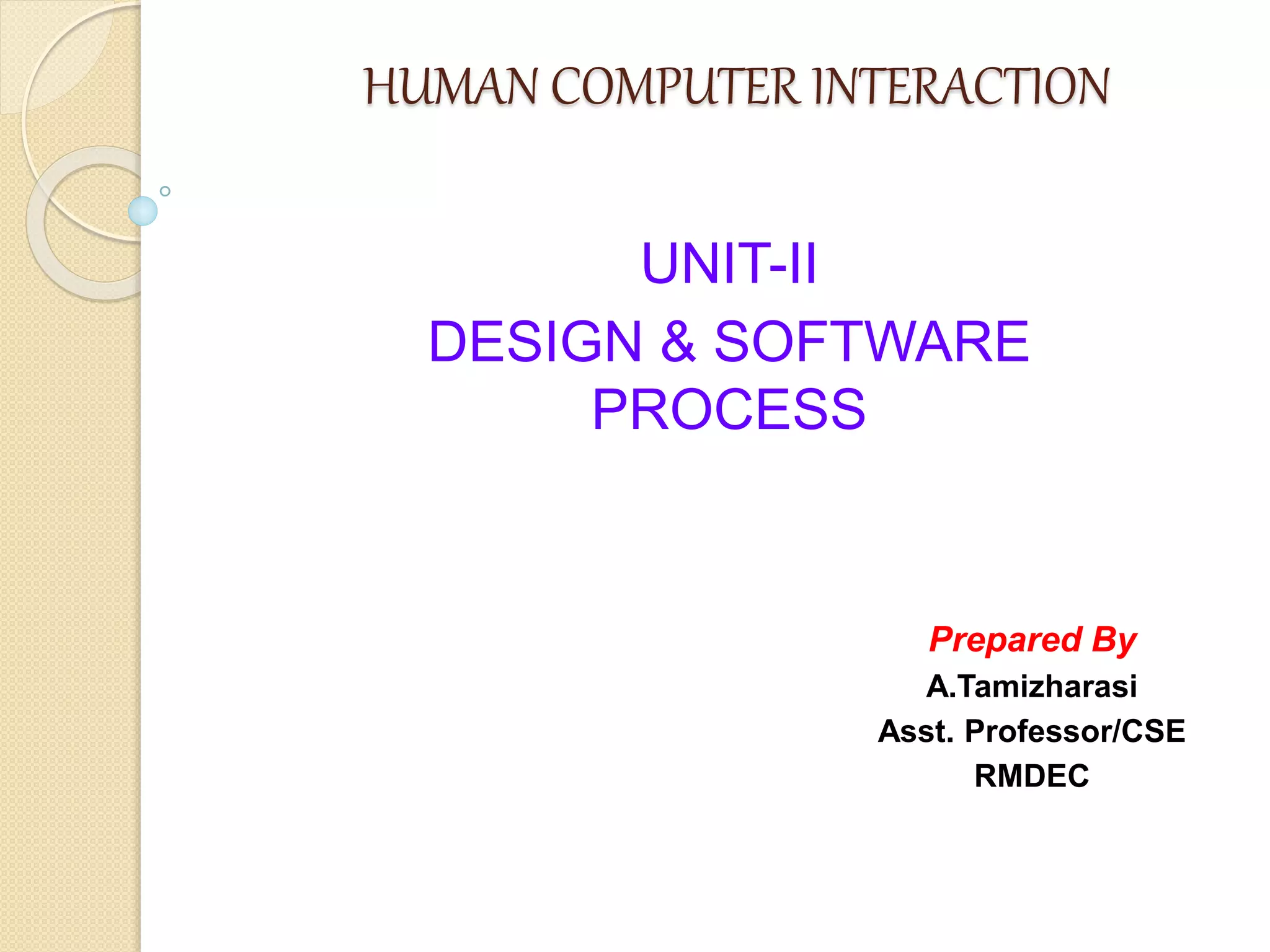 Unit ii design process | PPT