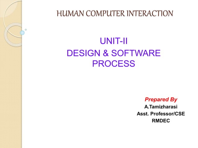 Unit ii design process | PPT