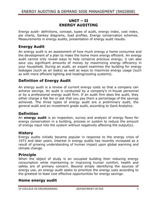 Unit ii energy auditing 1 | PDF