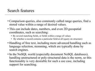 UNIT II Evaluating NoSQL for various .pptx | Databases | Computer Software and Applications