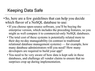 UNIT II Evaluating NoSQL for various .pptx | Databases | Computer Software and Applications
