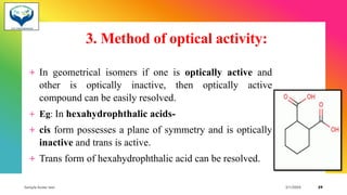 Unit II Geometrical isomerism | PDF