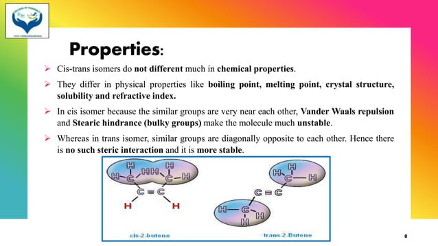 Unit II Geometrical isomerism | PDF | Chemistry | Science