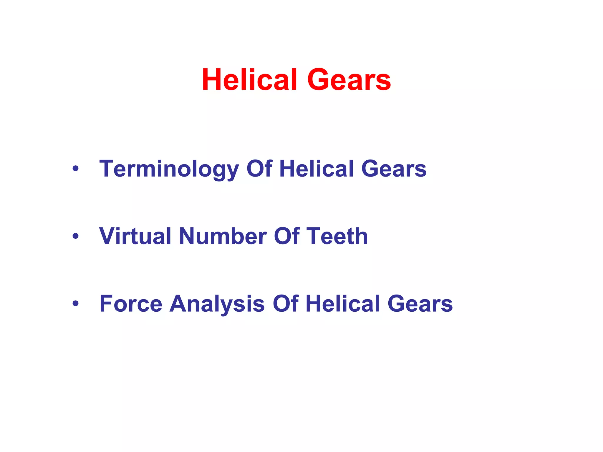 Unit ii helical gears | PPT
