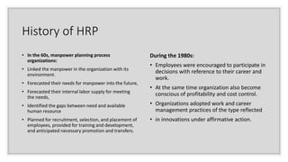 Unit II Human Resource Planning | PPTX