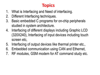 Unit III ARM Interface and ARM Programming | PDF
