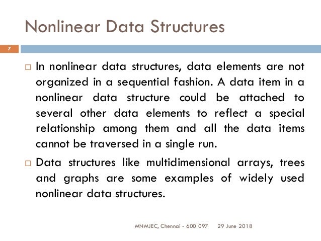 UNIT III NON LINEAR DATA STRUCTURES – TREES UNIT III NON LINEAR DATA STRUCTURES – TREES