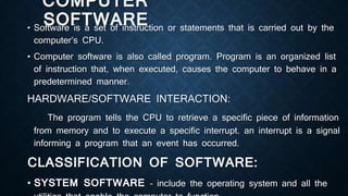 INTRODUCTION TO COMPUTER SOFTWARE | PPT
