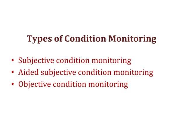 CONDITION MONITORING | PPTX