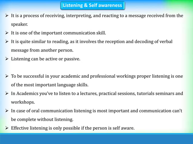 Basic Listening Skills, Effective Written Communication, Writing ...