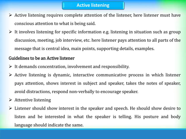 Basic Listening Skills, Effective Written Communication, Writing ...