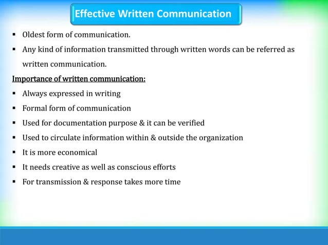 Basic Listening Skills, Effective Written Communication, Writing Effectively | PPTX