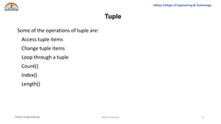 UNIT III_Python Programming_aditya COllege | PPT | Programming Languages | Computing