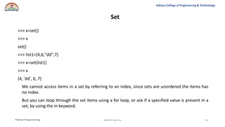UNIT III_Python Programming_aditya COllege | PPT | Programming Languages | Computing