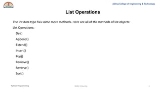 UNIT III_Python Programming_aditya COllege | PPT