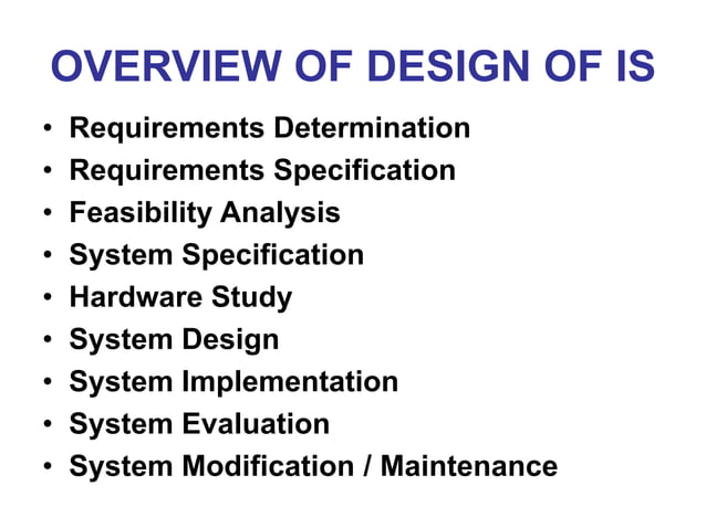 Analysis and Design of Information Systems | PPT
