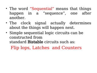 sequential circuits, flip flops and Latches | PPTX