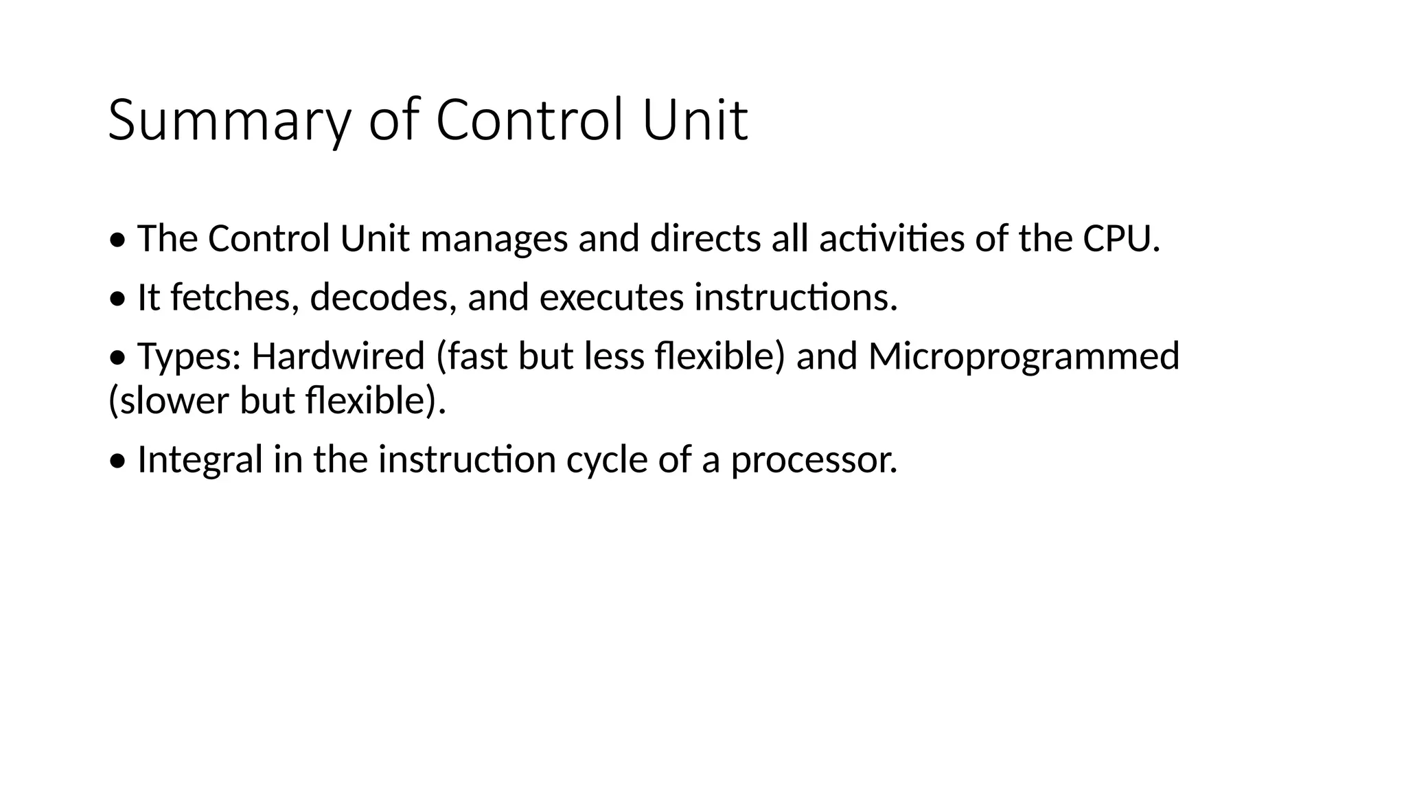 Control unit: Hardwired Vs Microprogrammed | PPTX