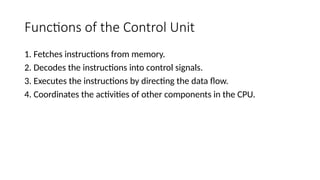 Control unit: Hardwired Vs Microprogrammed | PPTX