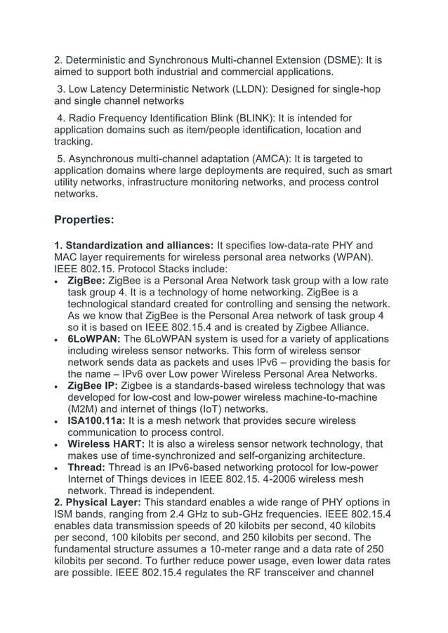 Introduction of IEEE 802.15.4 Technology | PDF