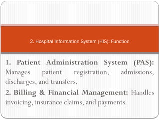 Unit III.pptx. Information Systems in Healthcare | PPTX