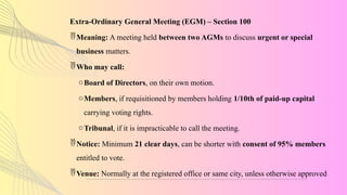 Company Meetings - Meaning & its Kinds of Meeting | PPTX