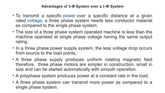 3 phase system concepts and its mertis and demerits & derivation of ...