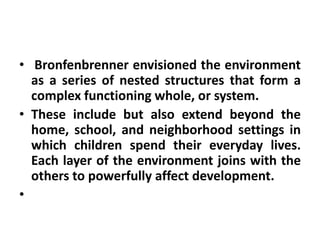 URIE BRONFENBRENNER ECOLOGICAL SYSTEM THEORY | PPTX
