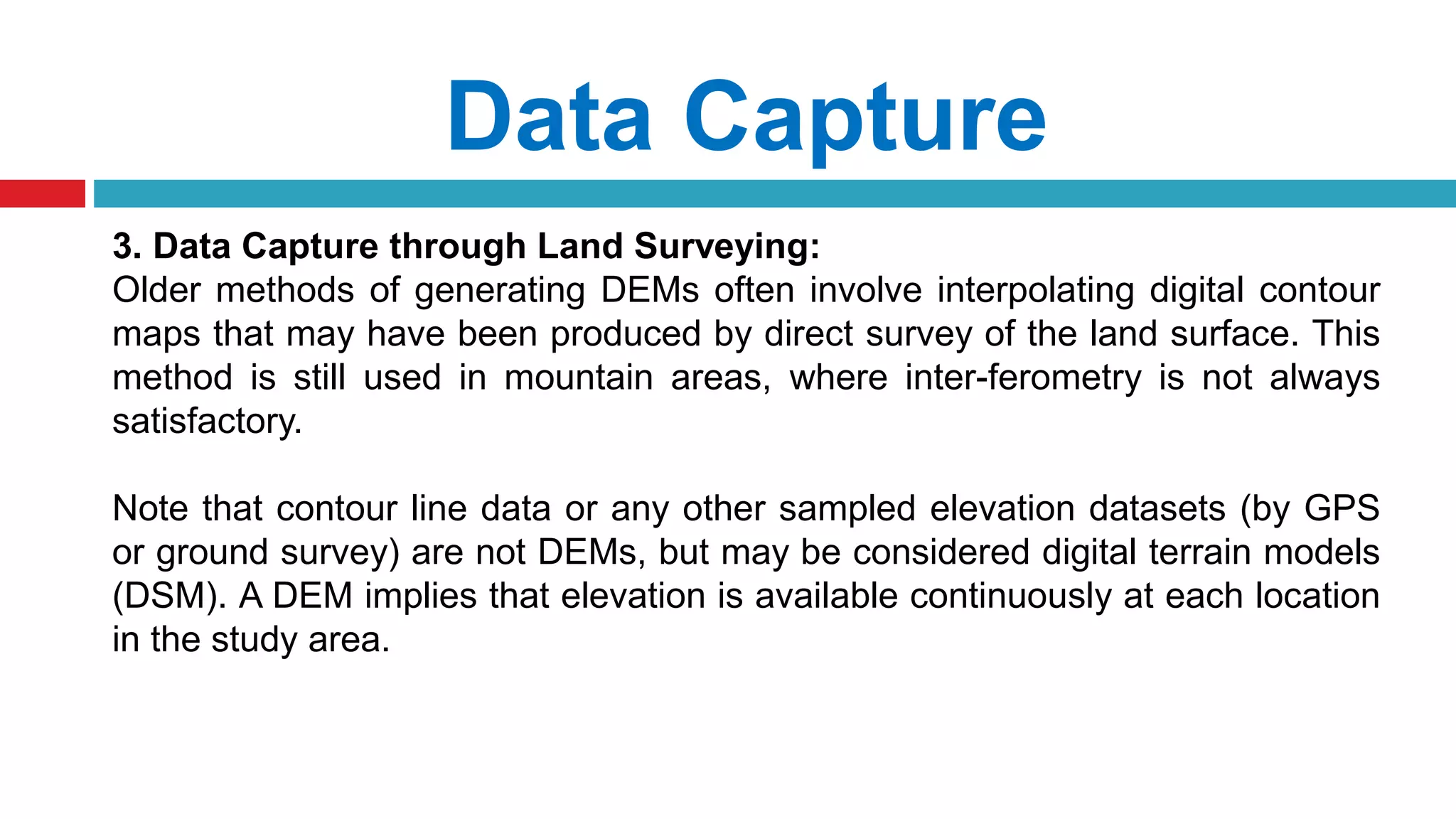 Digital Elevation Model (DEM) | PPTX