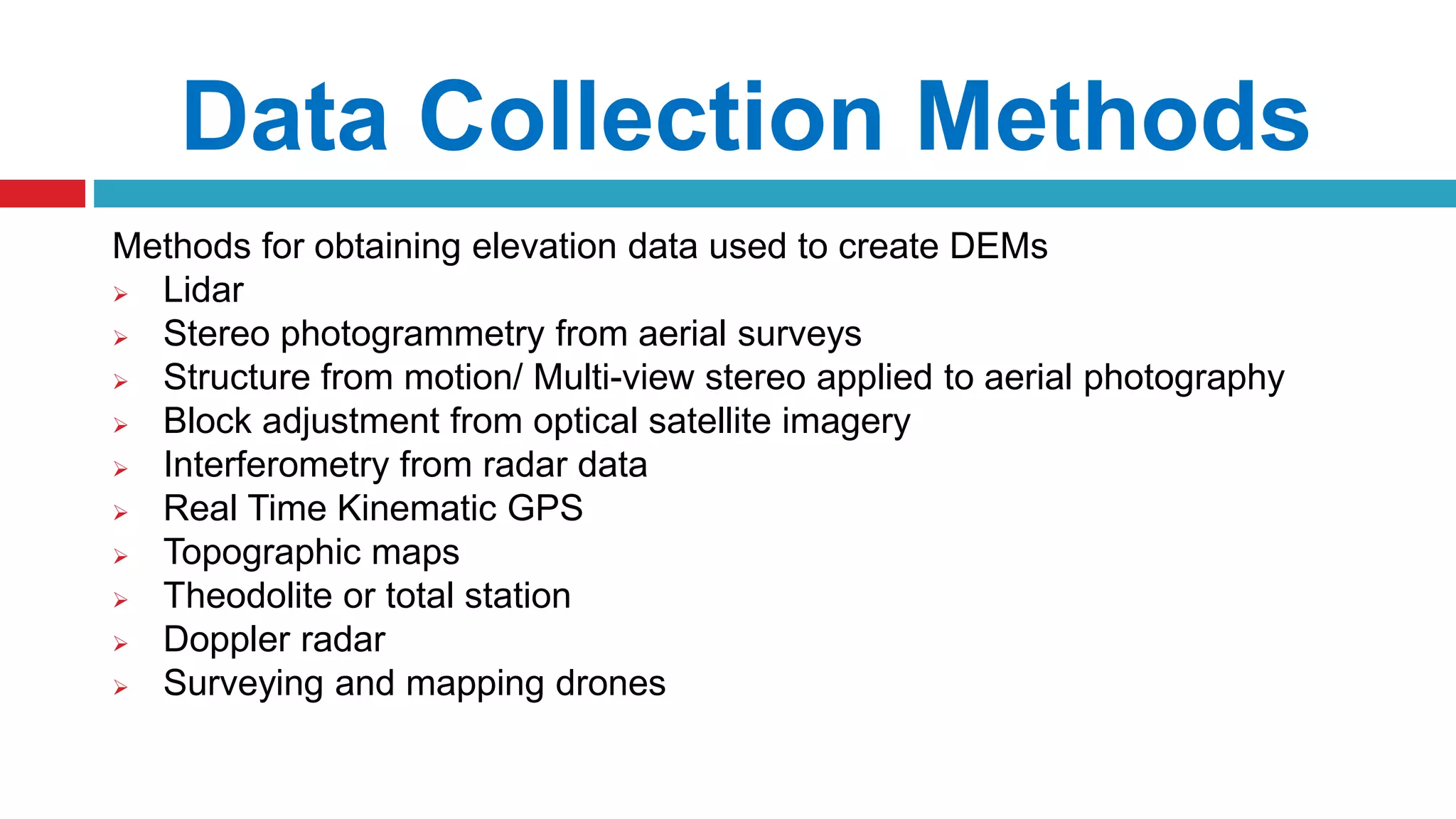 Digital Elevation Model (DEM) | PPTX