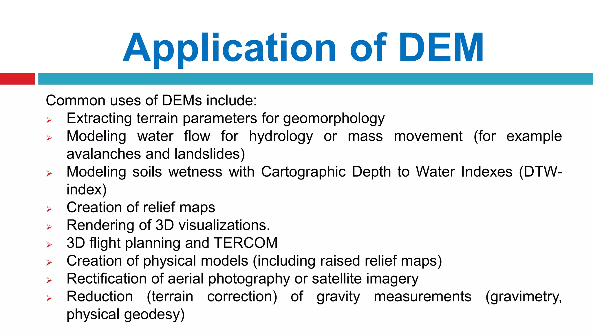 Digital Elevation Model (DEM) | PPTX