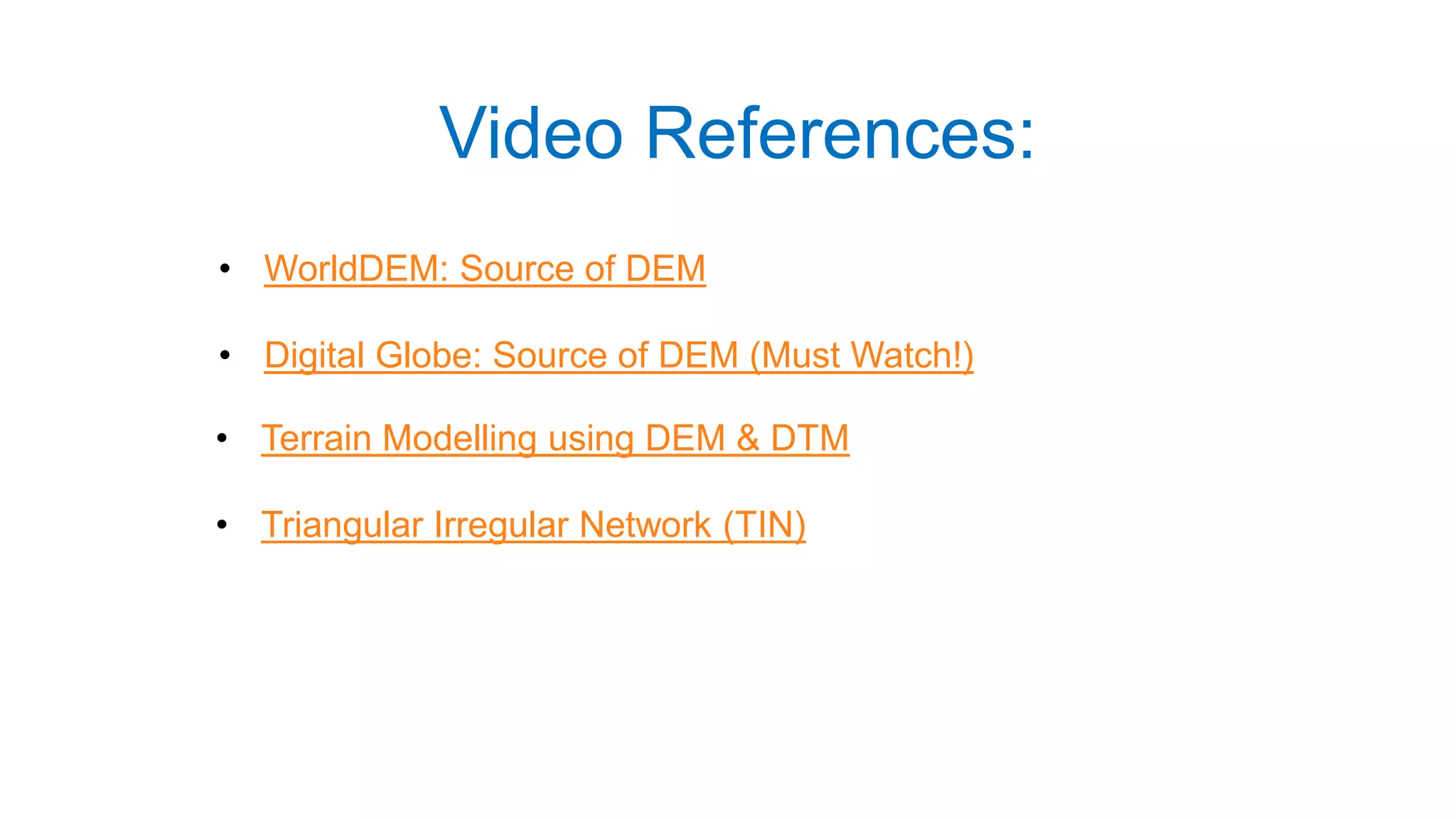 Digital Elevation Model (DEM) | PPTX