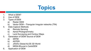 Digital Elevation Model (DEM) | PPTX