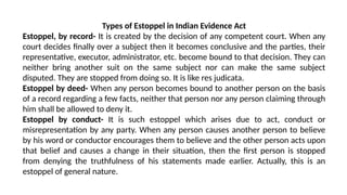 Unit III - Law of - EvidenceEstoppel.pptx