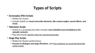 Unit III - Fundamentals of Script Writing.pptx
