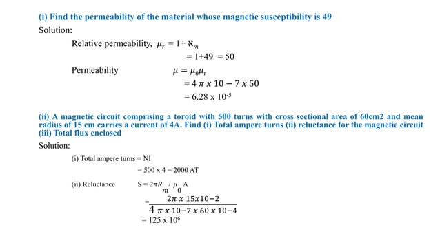 UNIT 3 - Magnetostatics - Problems | PPTX | Physics | Science