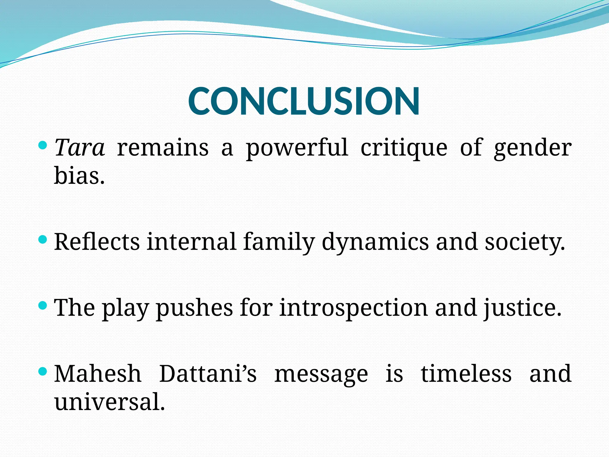 Mahesh Dattani's Tara - Detailed Summary and .pptx