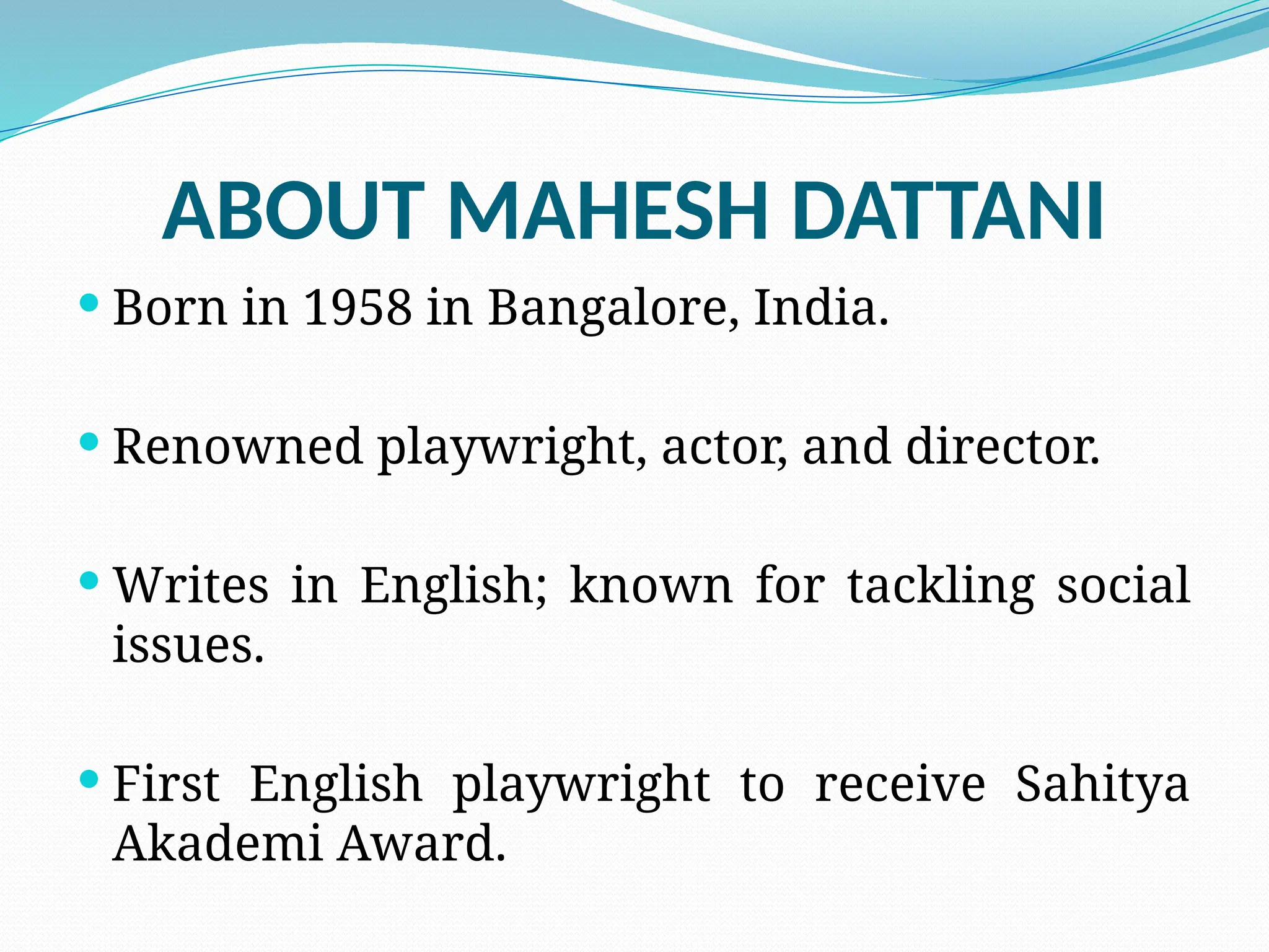 Mahesh Dattani's Tara - Detailed Summary and .pptx