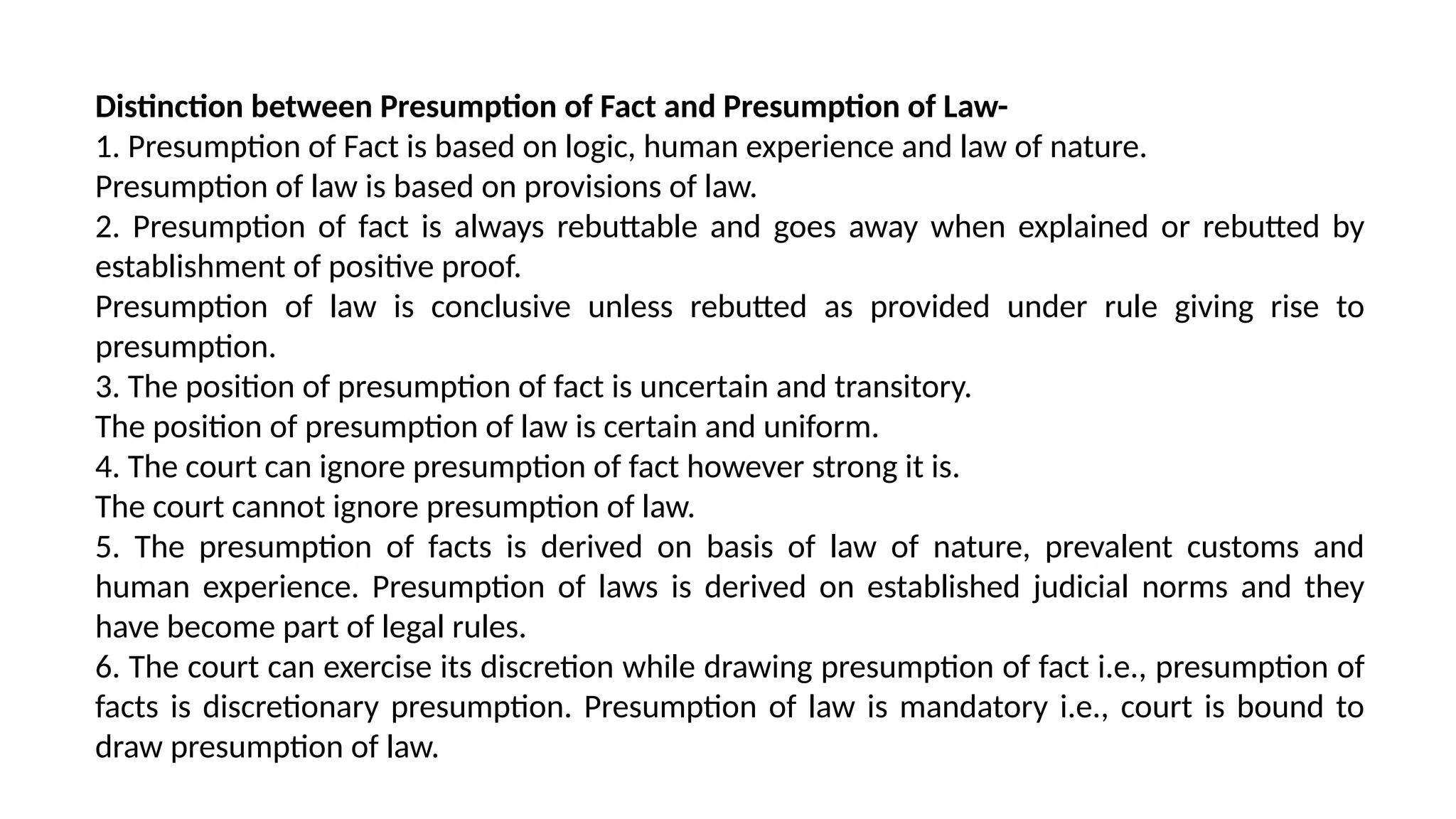Unit III - Method of Proof of Facts - Presumptions.pptx