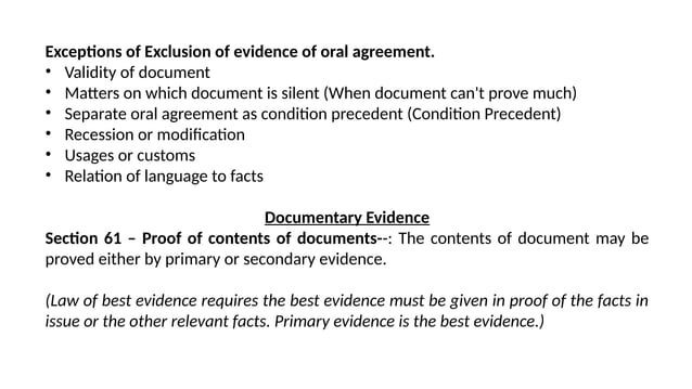 Unit III - Oral and Documentry Evidence.pptx | Dental Health | Diseases ...