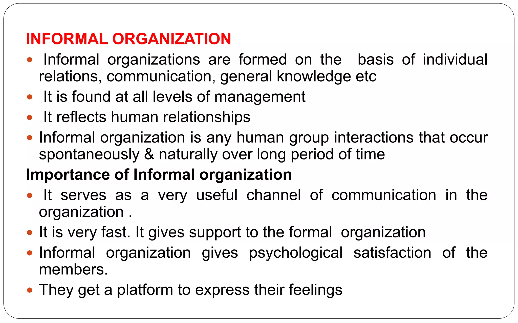 POM MG8591 UNIT III - ORGANISING | PPTX