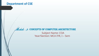 concept of computer organisation and architechture | PPT