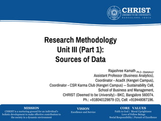 Unit III - Part 1a - Sources of Data.pptx