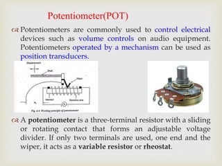 Unit III-- senors in robotics | PPTX