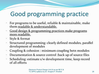 Unit iii software design and testing methods | PPTX
