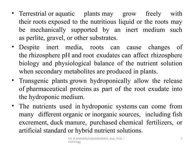 UNIT III - SOIL LESS CULTIVATION FOR UA.pptx