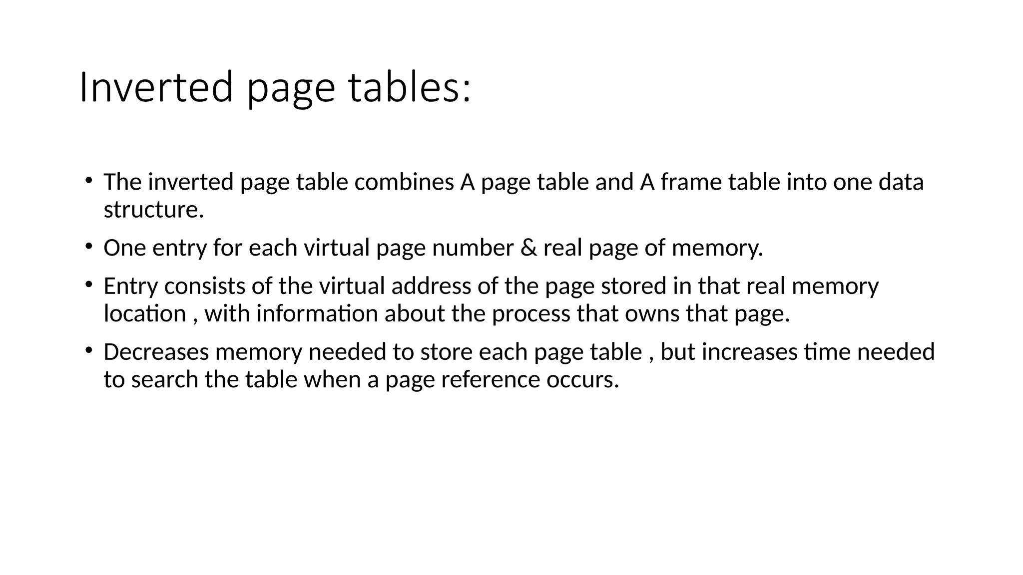 STRUCTURE OF PAGE TABLE IN OPERATING SYSTEM | PPTX