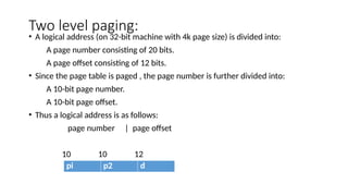 STRUCTURE OF PAGE TABLE IN OPERATING SYSTEM | PPTX