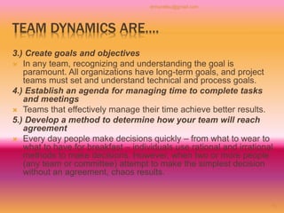 Unit - III Team Dynamics | PPTX