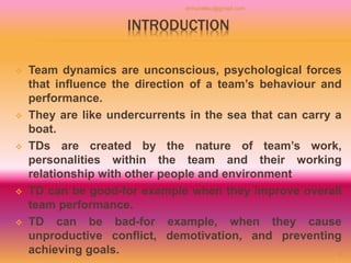 Unit - III Team Dynamics | PPTX